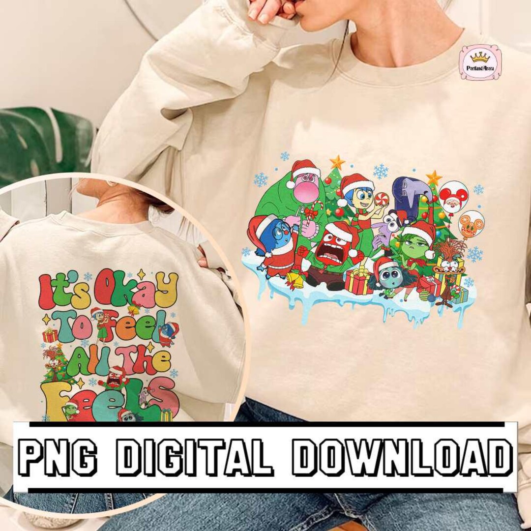 Inside Out It's Okay to Feel All the Feels Png, Inside Out Christmas ...
