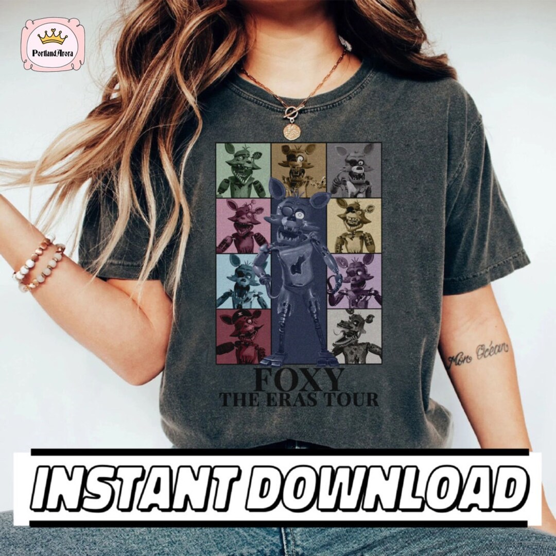 Vintage Fnaf Foxy Eras Tour Png for Shirt Five Nights at Freddy Foxy ...