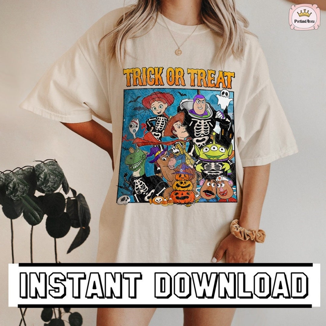 Trick or Treat Toy Story PNG Sublimation, Retro Toy Story Halloween ...
