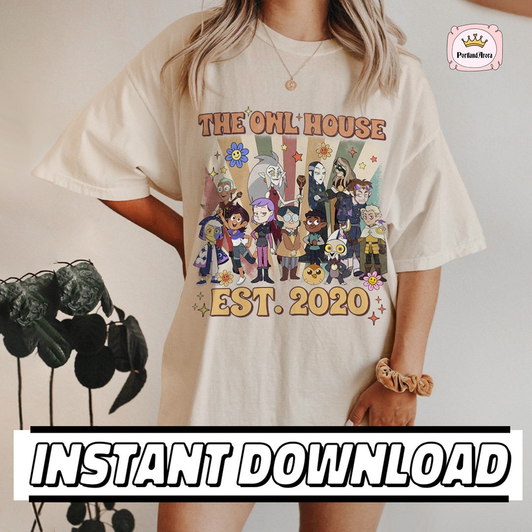 Retro The Owl House Character PNG Digital, Owl House Hexside School EST ...