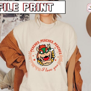 Retro Peaches Peaches PNG, Peaches Peaches Peaches, Bowser Lover Prints ...