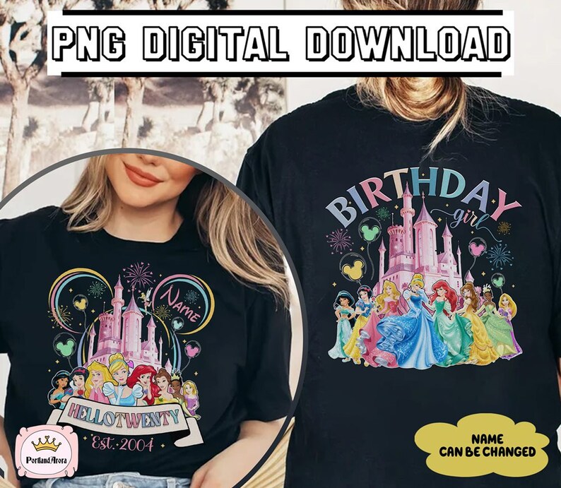 Personalized Princess Birthday Girl Png, Hello Twenty Png, 20th ...