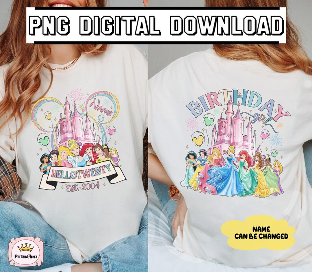 Personalized Princess Birthday Girl Png, Hello Twenty Png, 20th ...