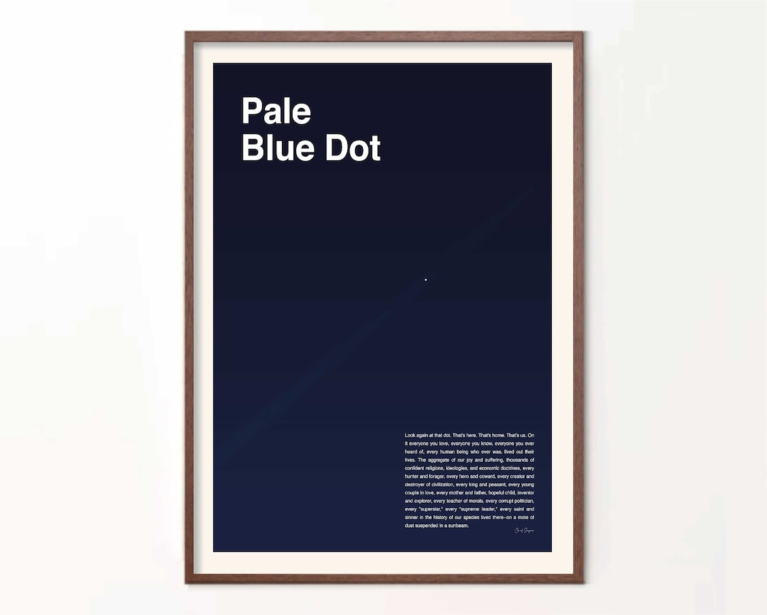 A Pale Blue Dot Poster Poster Pale Bleu Dot Carl Sagan Voyager 1 Pale ...
