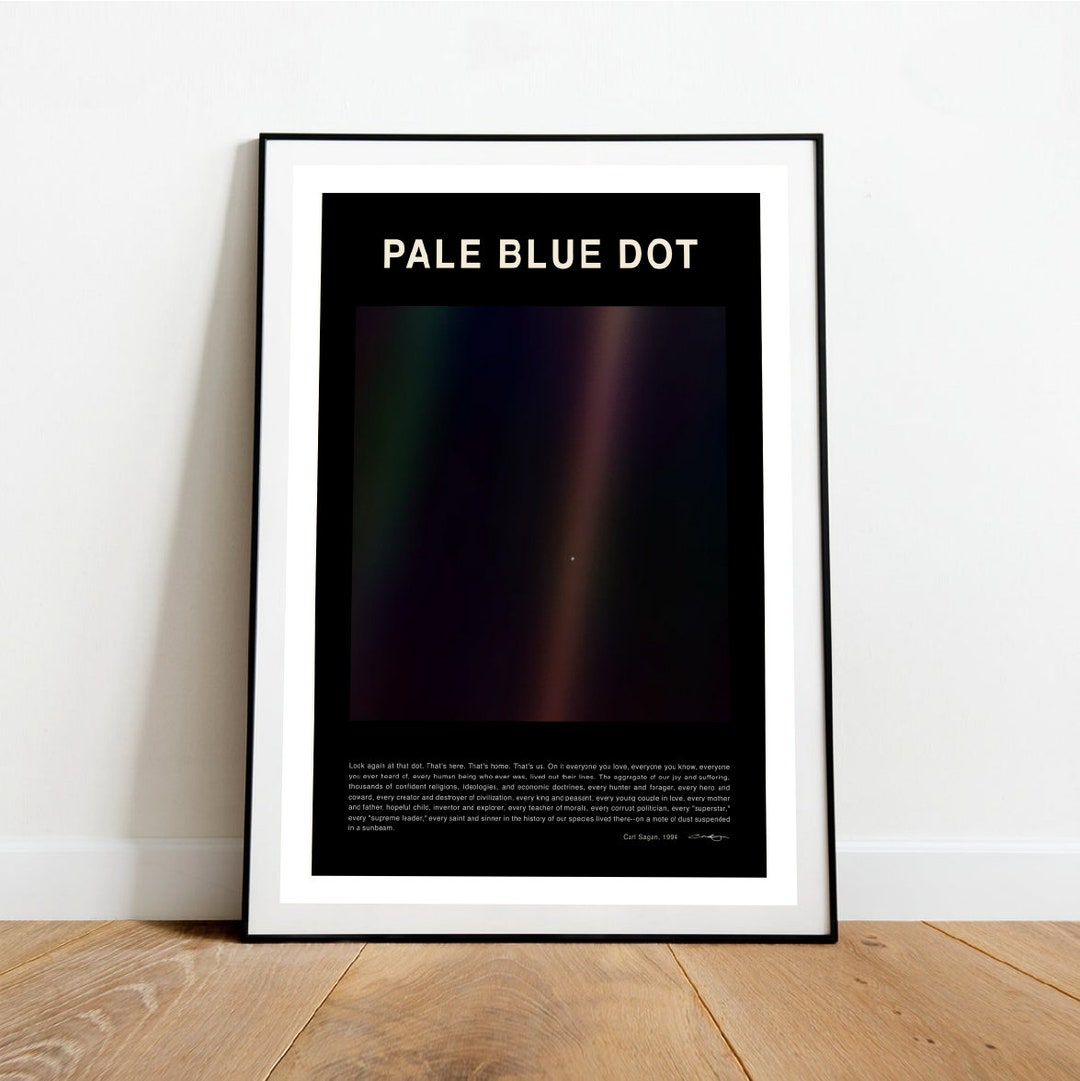 A Pale Blue Dot Poster Poster Pale Bleu Dot Carl Sagan - Etsy