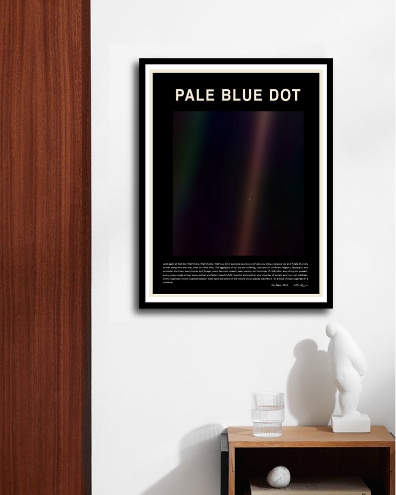 A Pale Blue Dot Poster Poster Pale Bleu Dot Carl Sagan - Etsy
