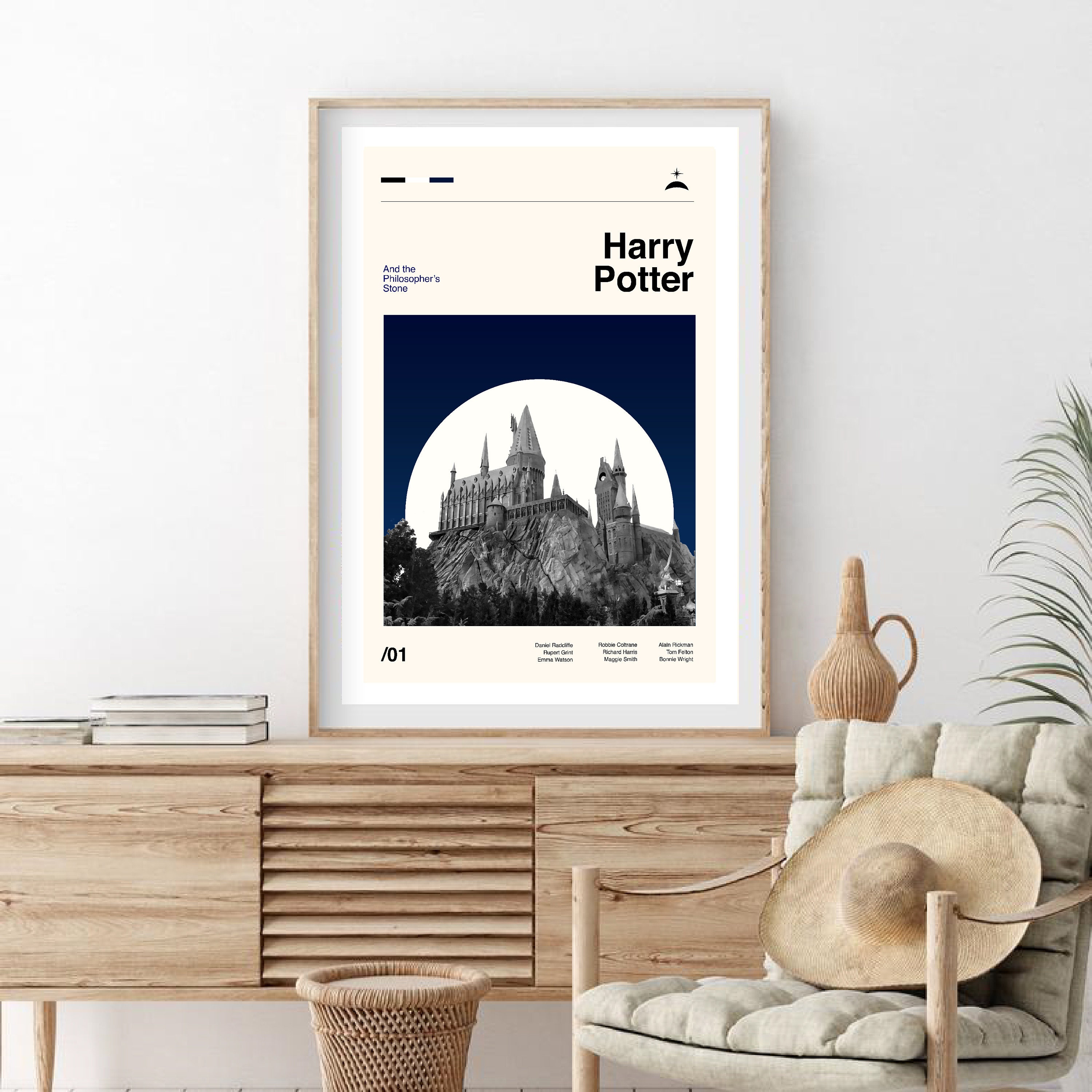 Harry Potter Minimalistic Midcentury Poster