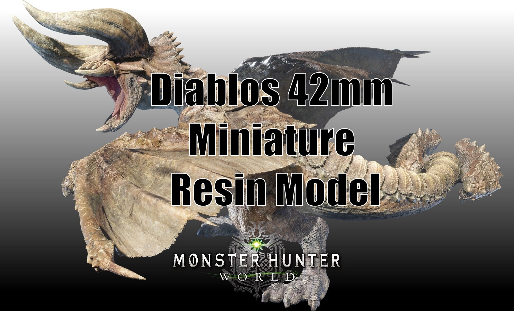 Monster Hunter Diablos 42mm Miniature Resin Model - Etsy