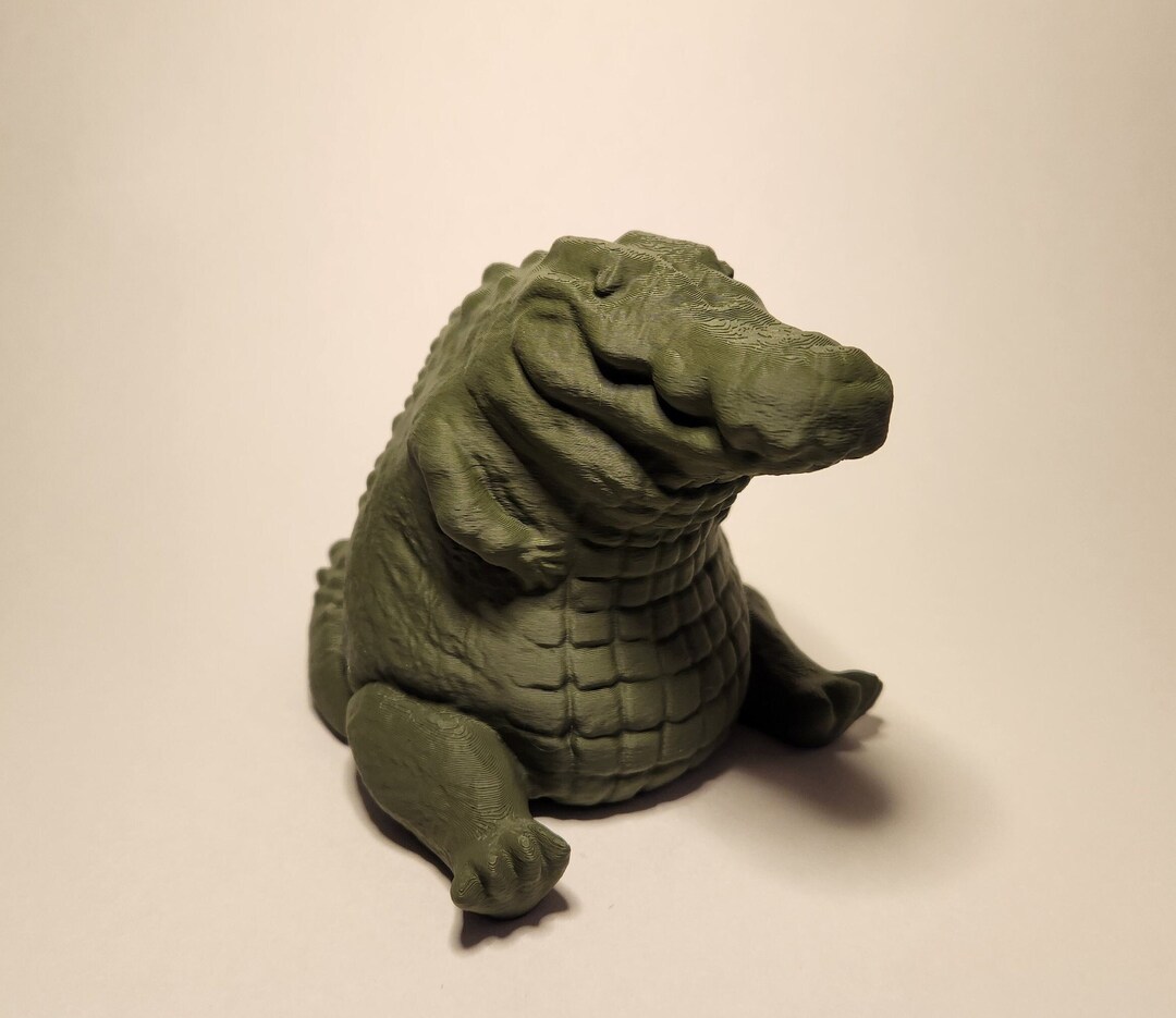 Fat Crocodile Desk Art 3D Print - Etsy