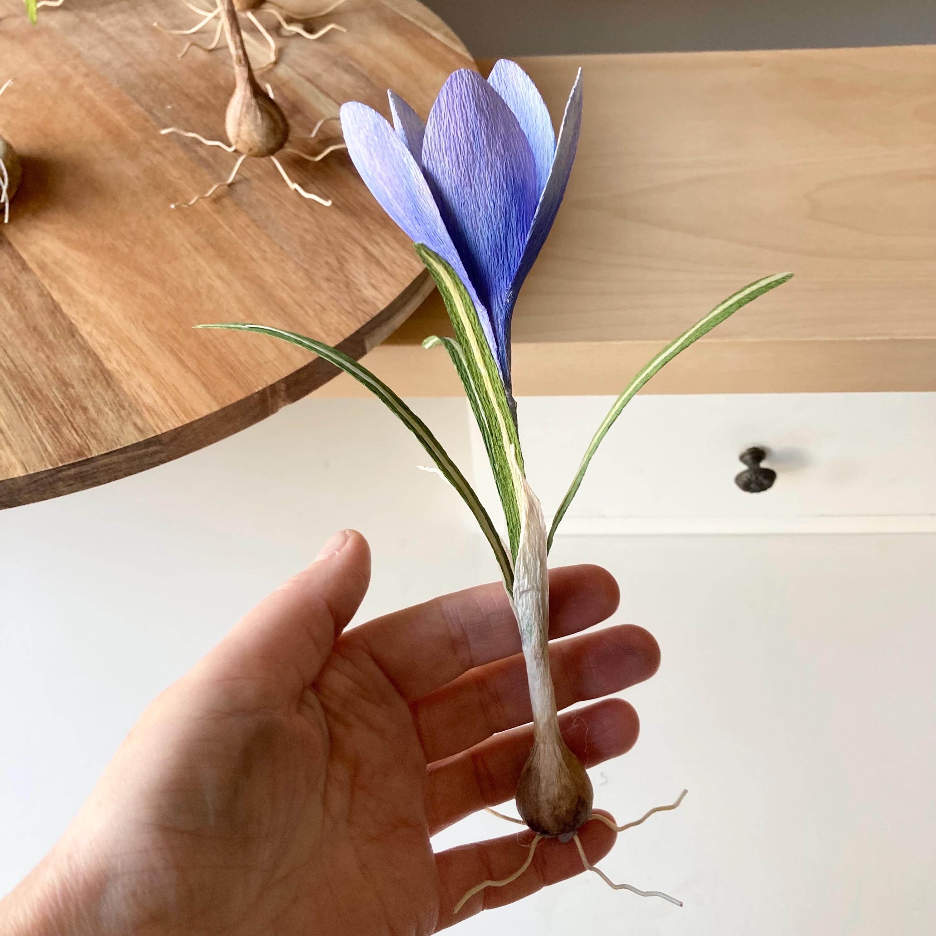Handmade Paper Crocuses – Spring Decoration, Hand-painted Artificial ...