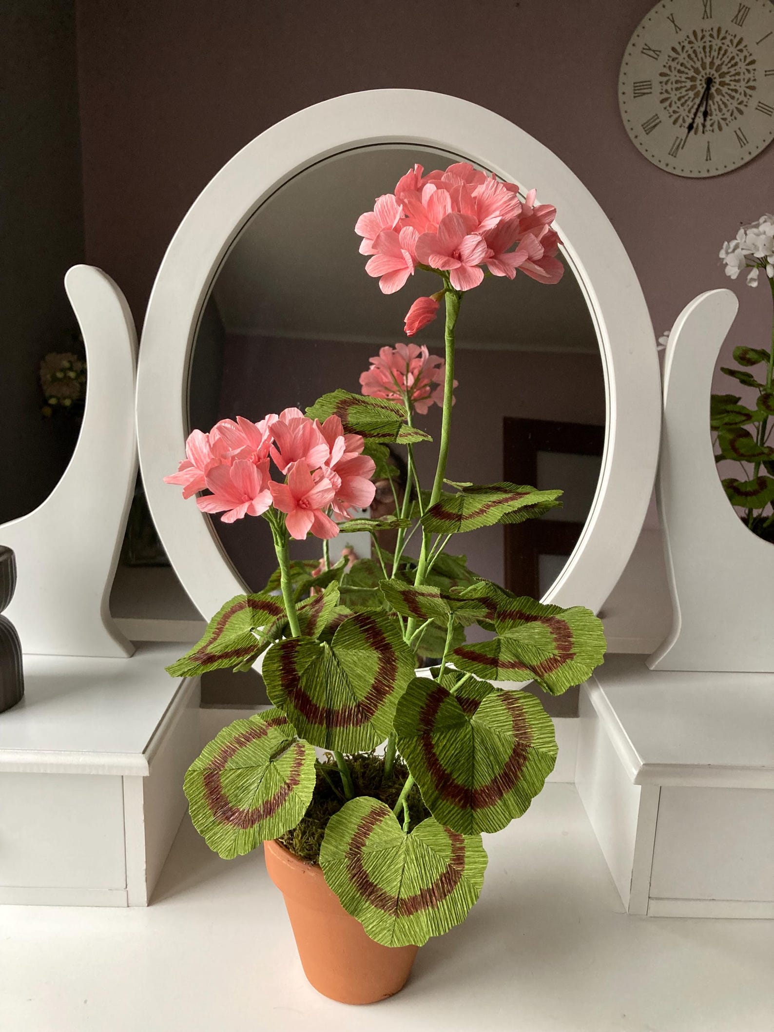 Paper Geranium / Handmade Flowers / Classic Decoration / Gift for ...