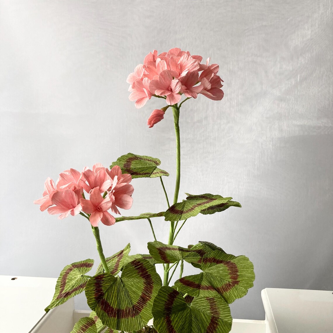 Paper Geranium / Handmade Flowers / Classic Decoration / Gift for ...