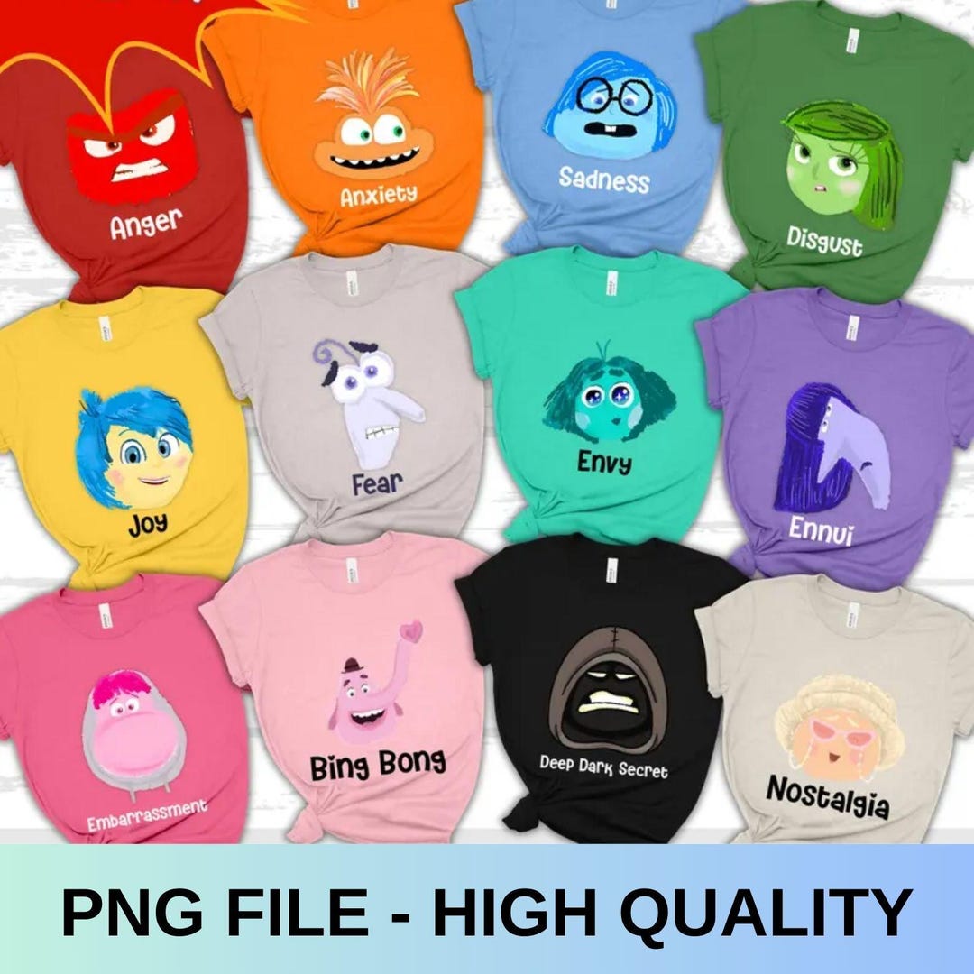 Inside Out 2 Character Face PNG, Inside Out Shirt Png, Inside Out 2 ...