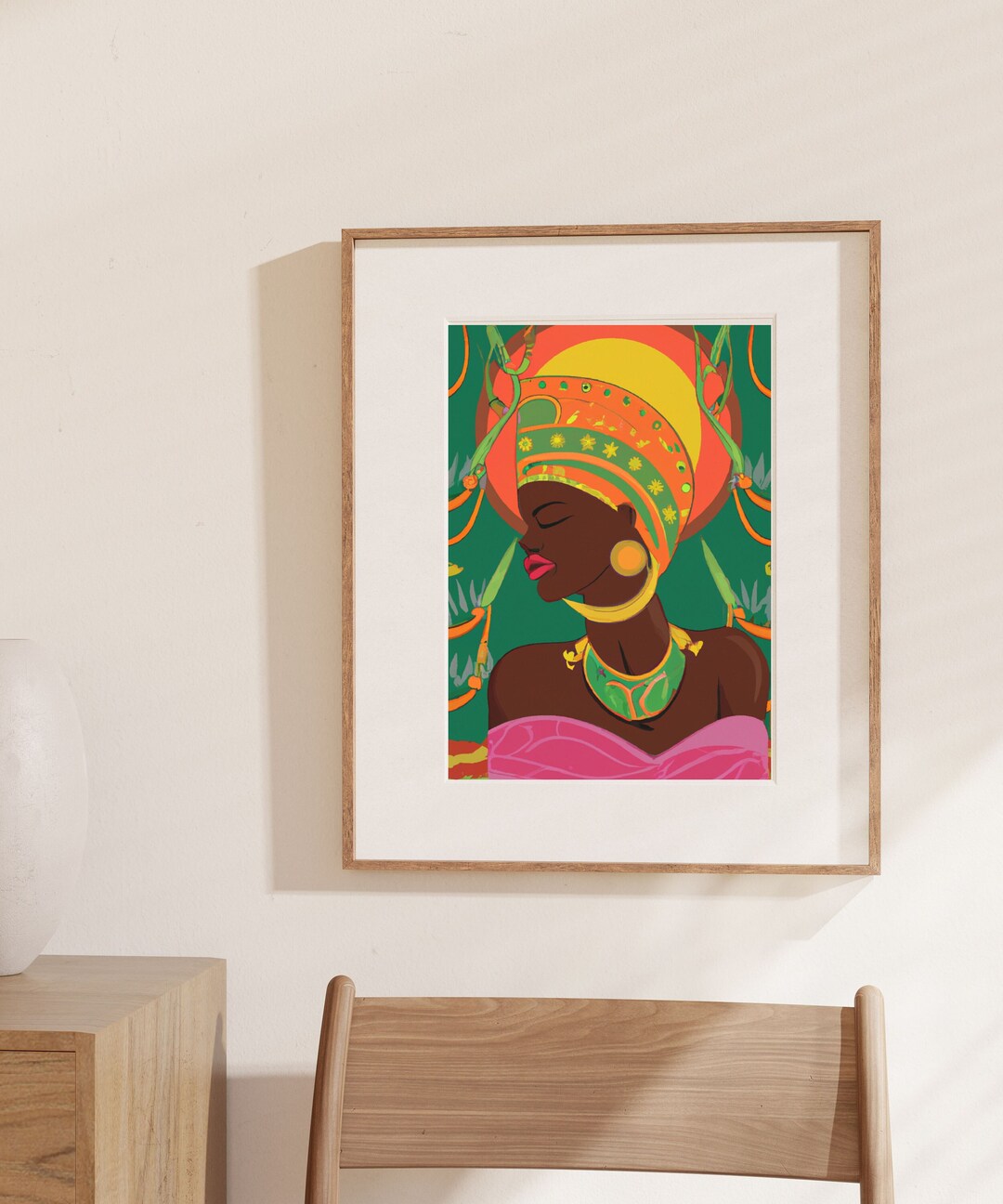 African Queen Art African Print Canvas Art African Queen - Etsy