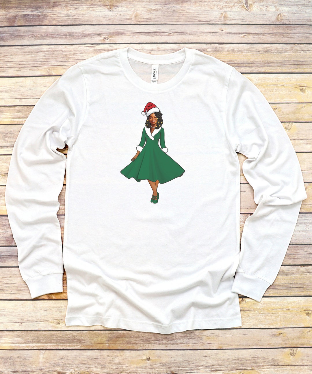 Black Mrs Claus, Mrs. Black Claus, 100% Cotton, African American Mrs ...