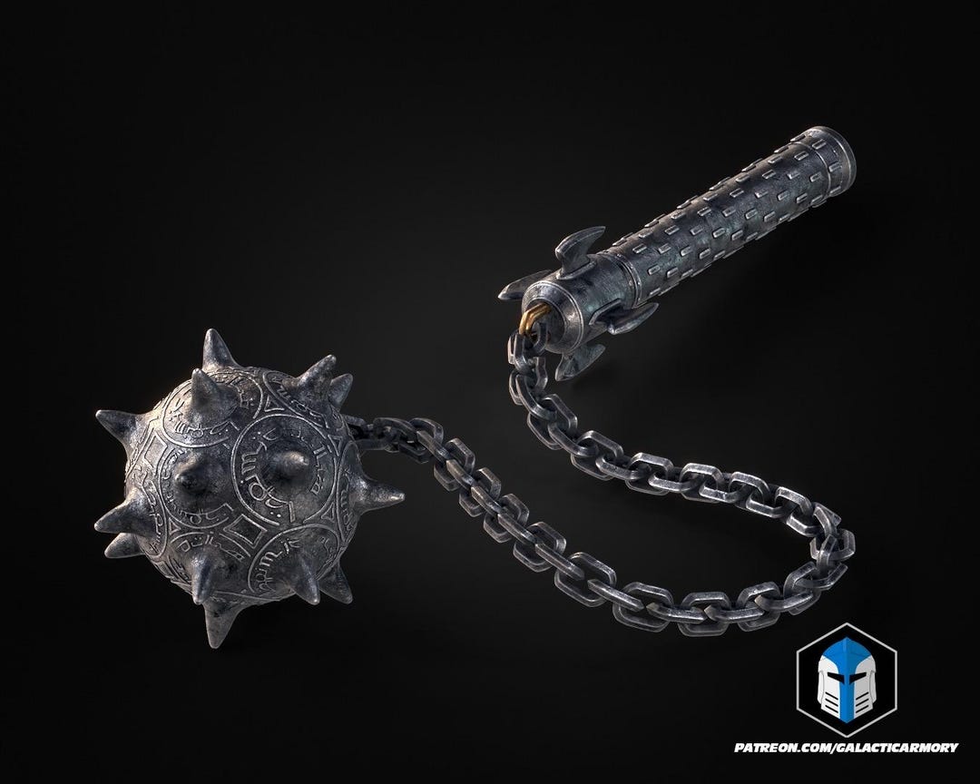 Unleash Hellfire: Doom-inspired Fan Art Flail – Custom Colors Available ...