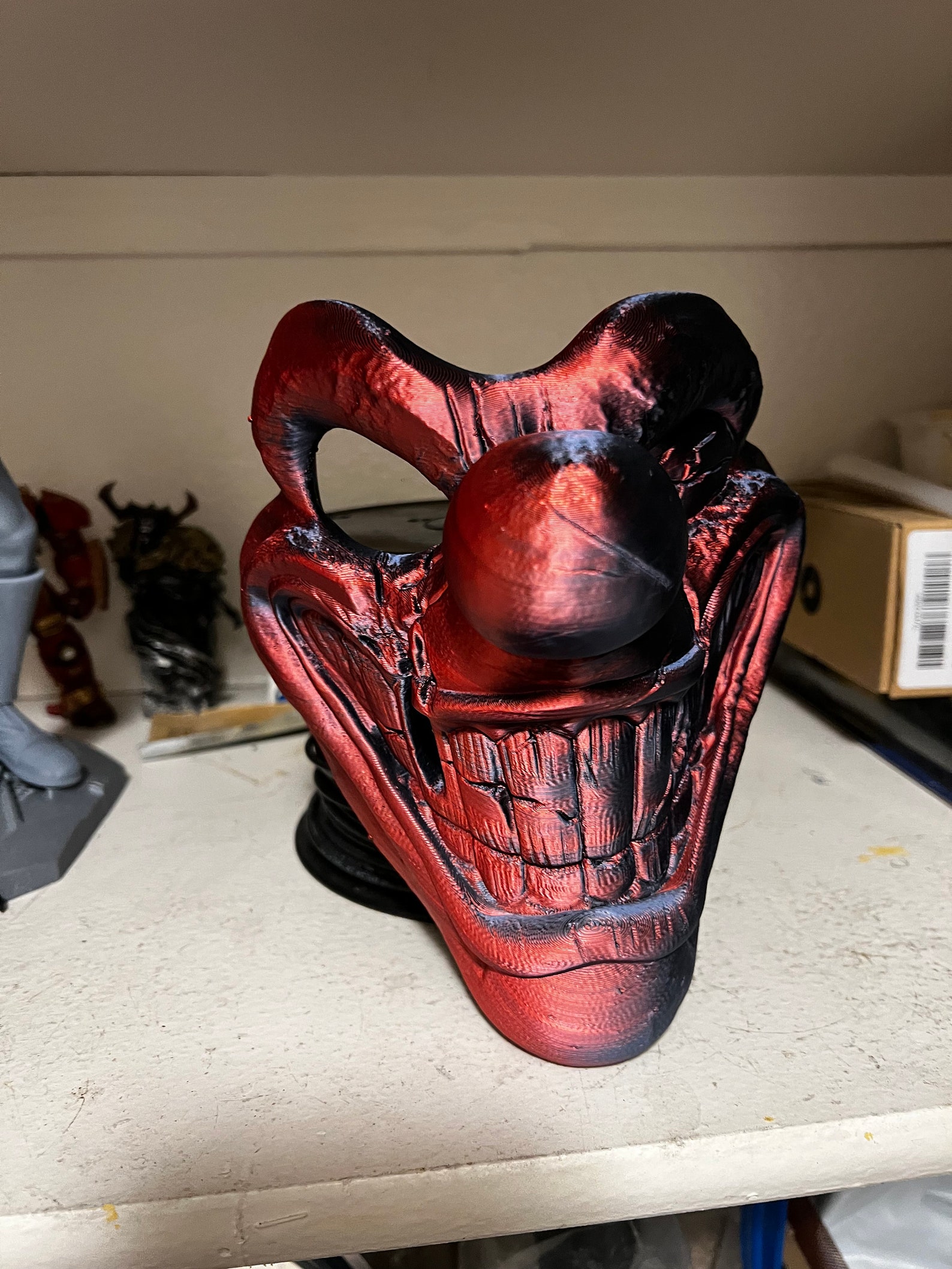 3D Printed Sweet Tooth Clown Mask Inspired by Twisted Metal Red and ...