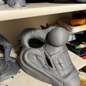 3D Printed Sweet Tooth Clown Mask Inspired by Twisted Metal - Red and ...
