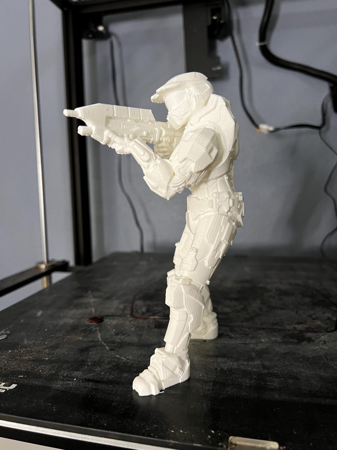 9-inch 3D Printed Halo Master Chief With Assault Rifle - Unpainted ...