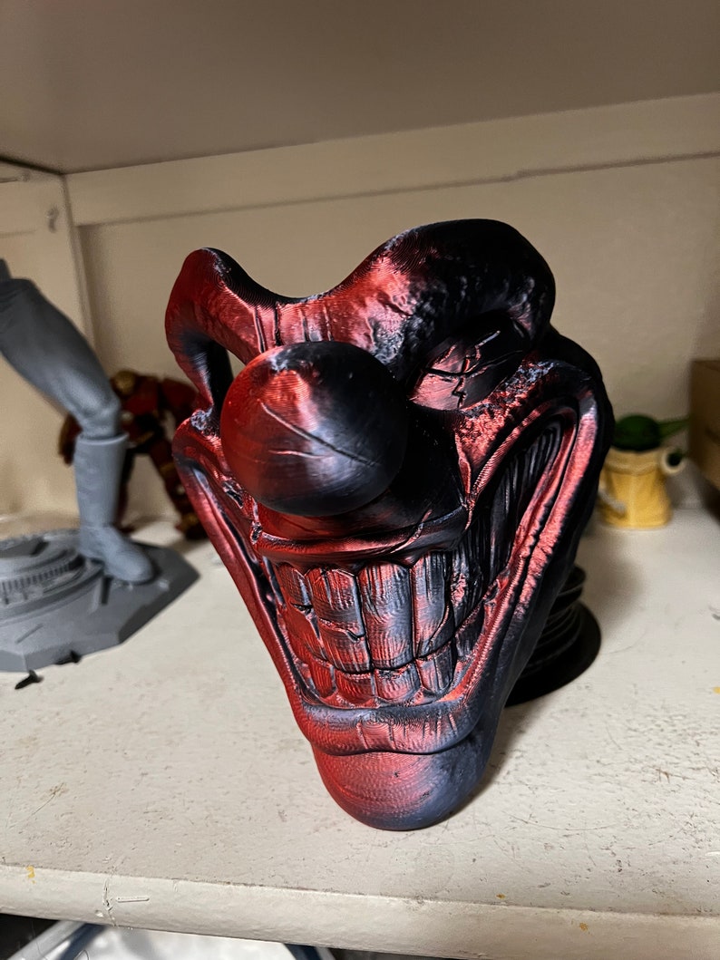 3D Printed Sweet Tooth Clown Mask Inspired by Twisted Metal - Etsy