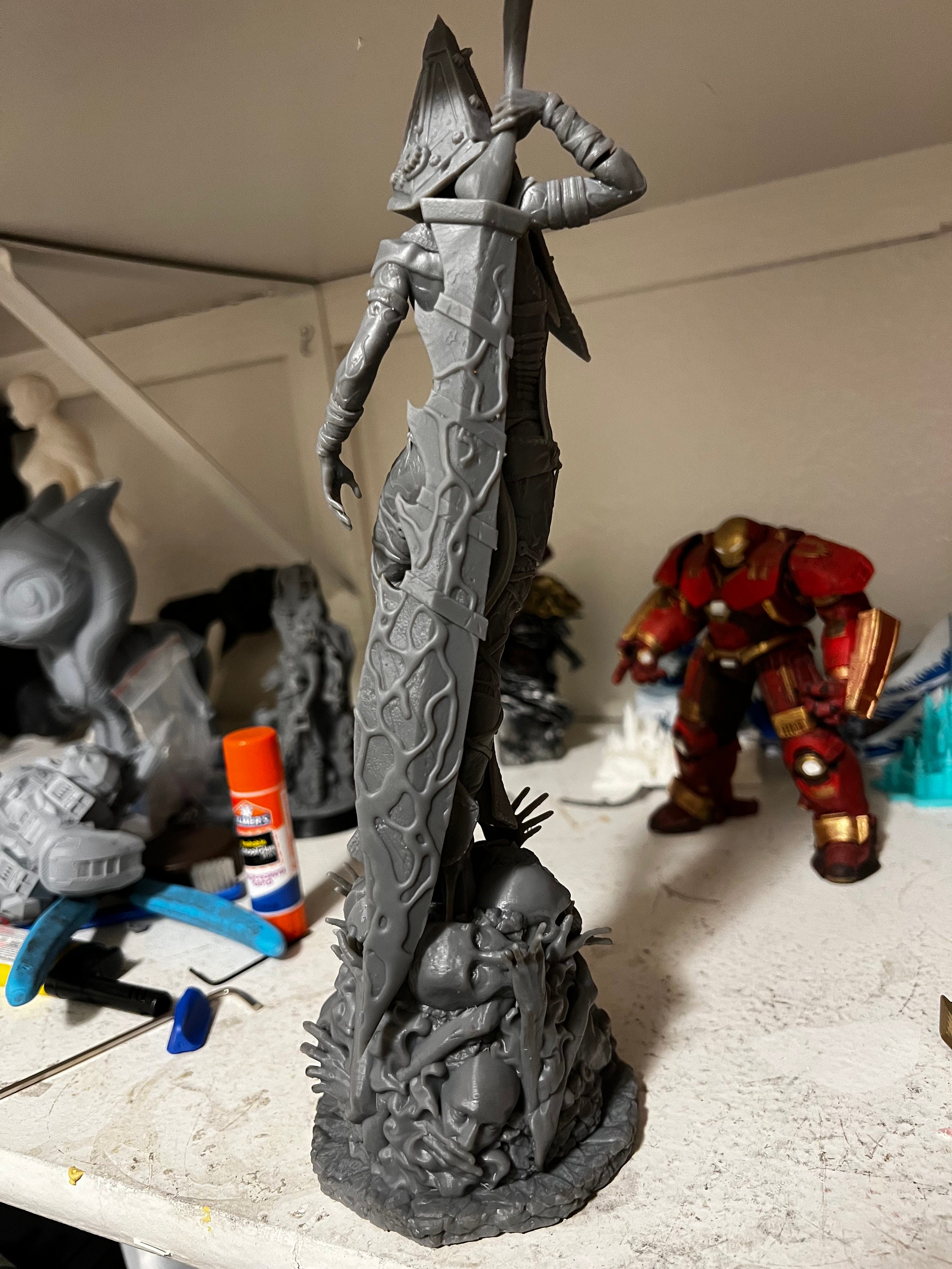 Unique 1:10 Scale Resin 3D Printed Pyramid Head Female Fan Art Kit ...