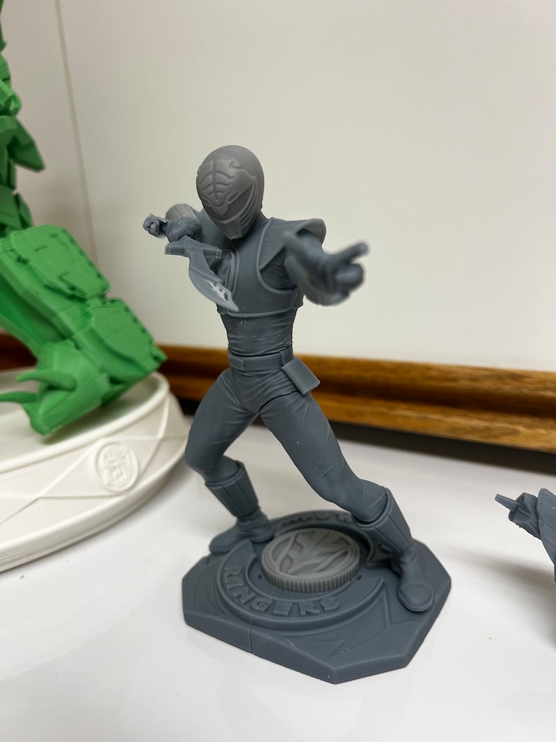 3D Printed White Power Ranger Fan Art Statue Unassembled DIY Kit - Etsy
