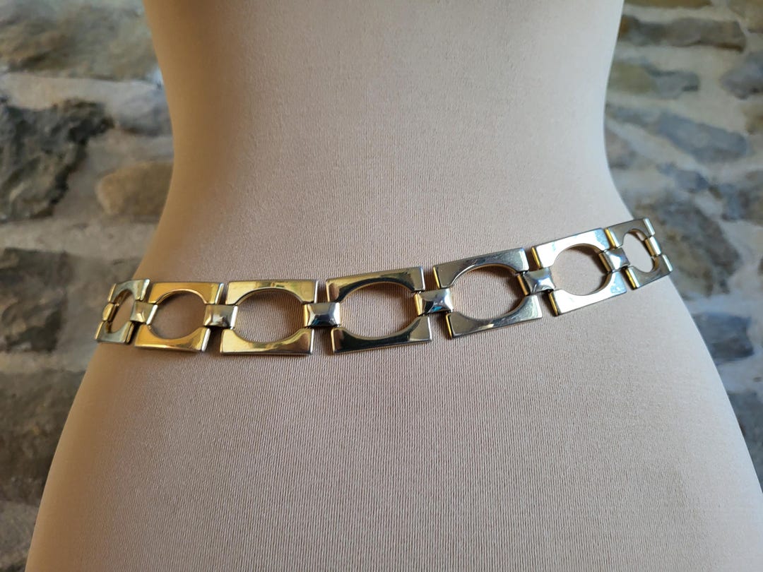 Gold Chain Belt, Golden Metal Link Belt, 1960s Gogo Belt - Etsy