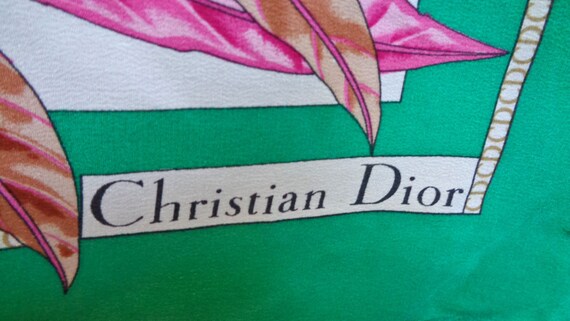 Christian Dior silk scarf, French designer square sca… - Gem