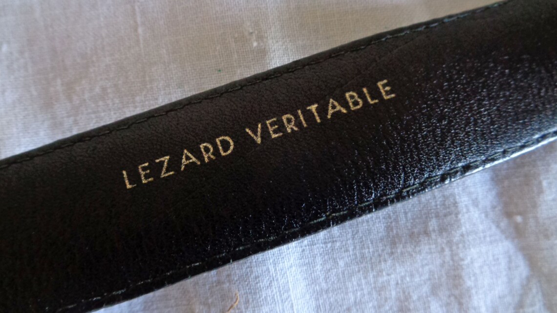 COLIFICHET Mens Belt, Lezard Veritable, Vintage Christian Dior for Men ...