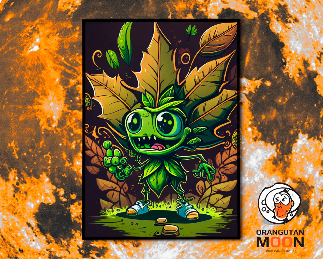 Angry Weed Leaf Poster - Etsy