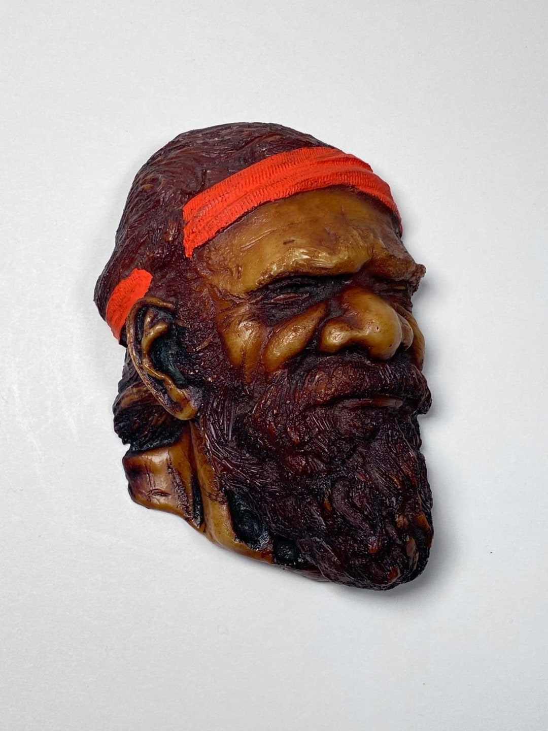 Vintage 1960s Australian Indigenous Head Wall Plaque, Del’ Mace, Man ...