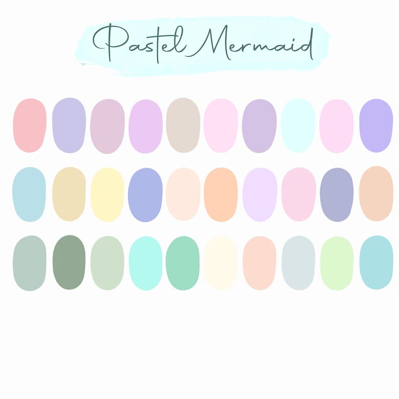 Pastel Color Palette, Procreate Color Palette Bundle, Procreate Color ...