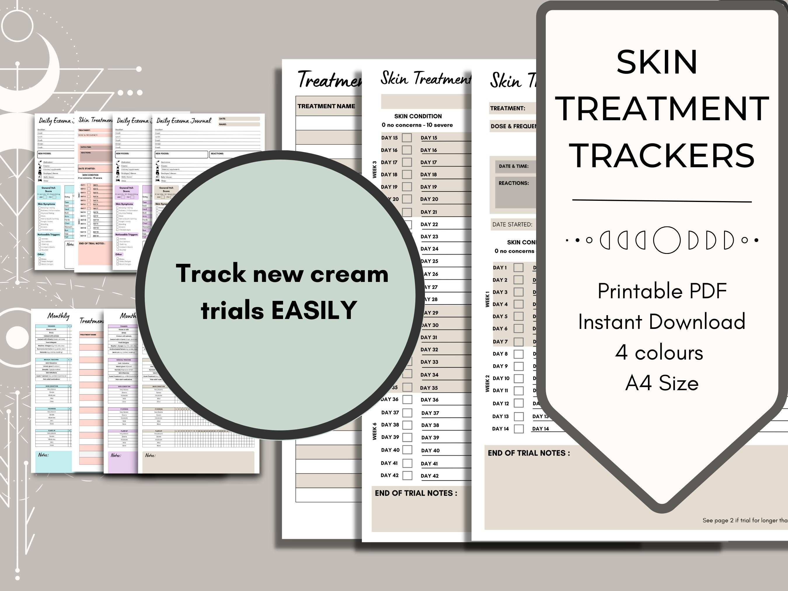 Skin Care Tracker, Skincare Template, Tracker, Planner, Treatment Plan ...