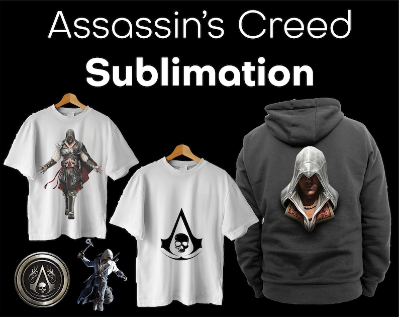 Assassins Creed SVG, Assassin's Creed PNG, PNG Pack, Sticker, Clipart ...