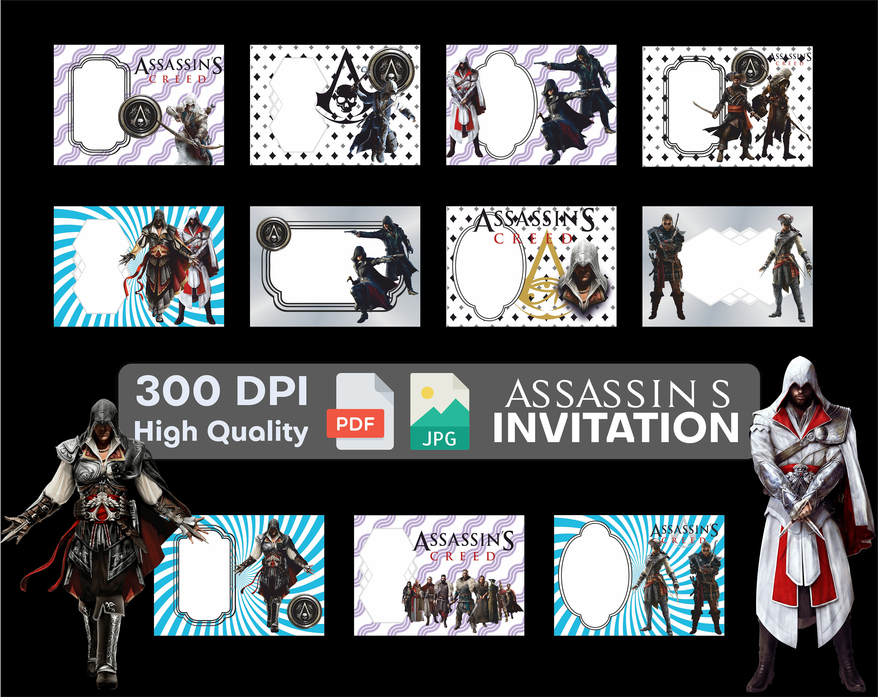 Assassins Creed SVG, Assassin's Creed PNG, PNG Pack, Sticker, Clipart ...