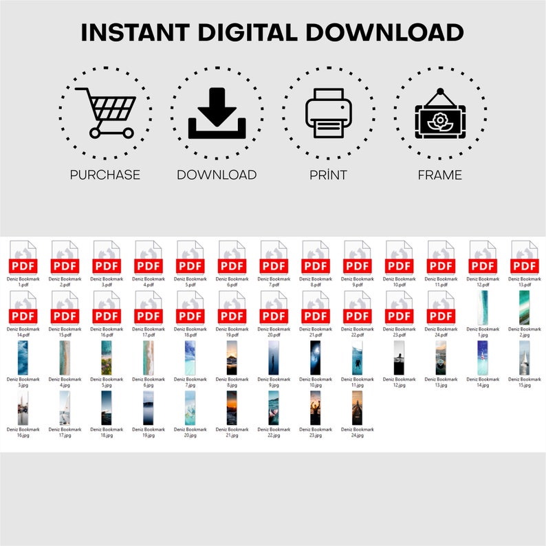 Printable Bookmarks Template, Printable Bookmarks Set, Digital Bookmark ...