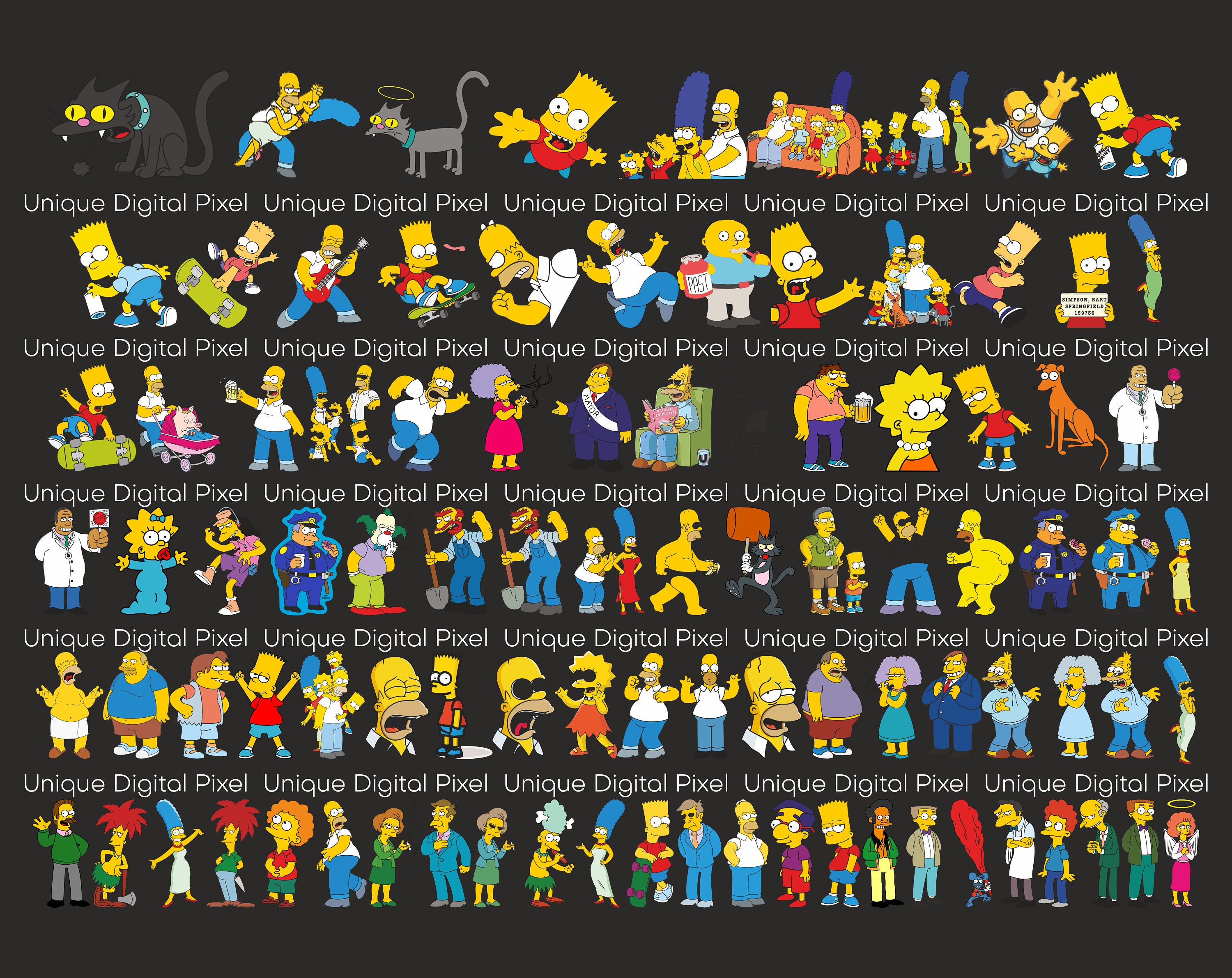 The Simpsons SVG, Simpsons PNG, PNG Pack, Sticker, Clipart, Instant ...