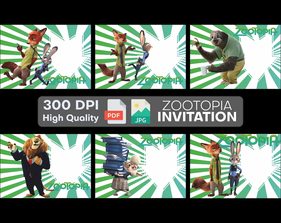 Zootopia PNG SVG Bundle | PNG Pack | Zootopia Sticker | Instant ...