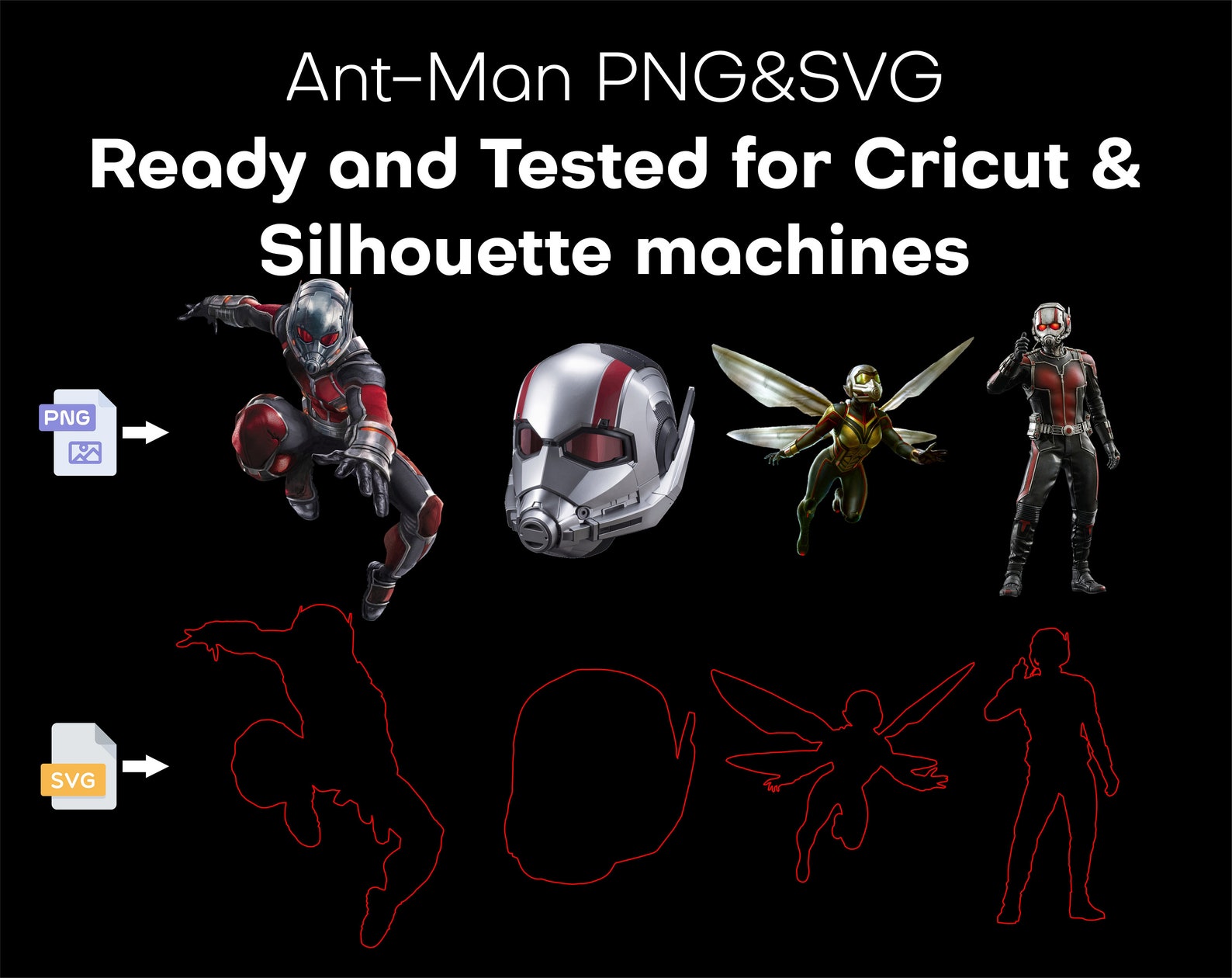Antman SVG, Ant-man PNG, PNG Pack, Sticker, Clipart, Instant Download ...