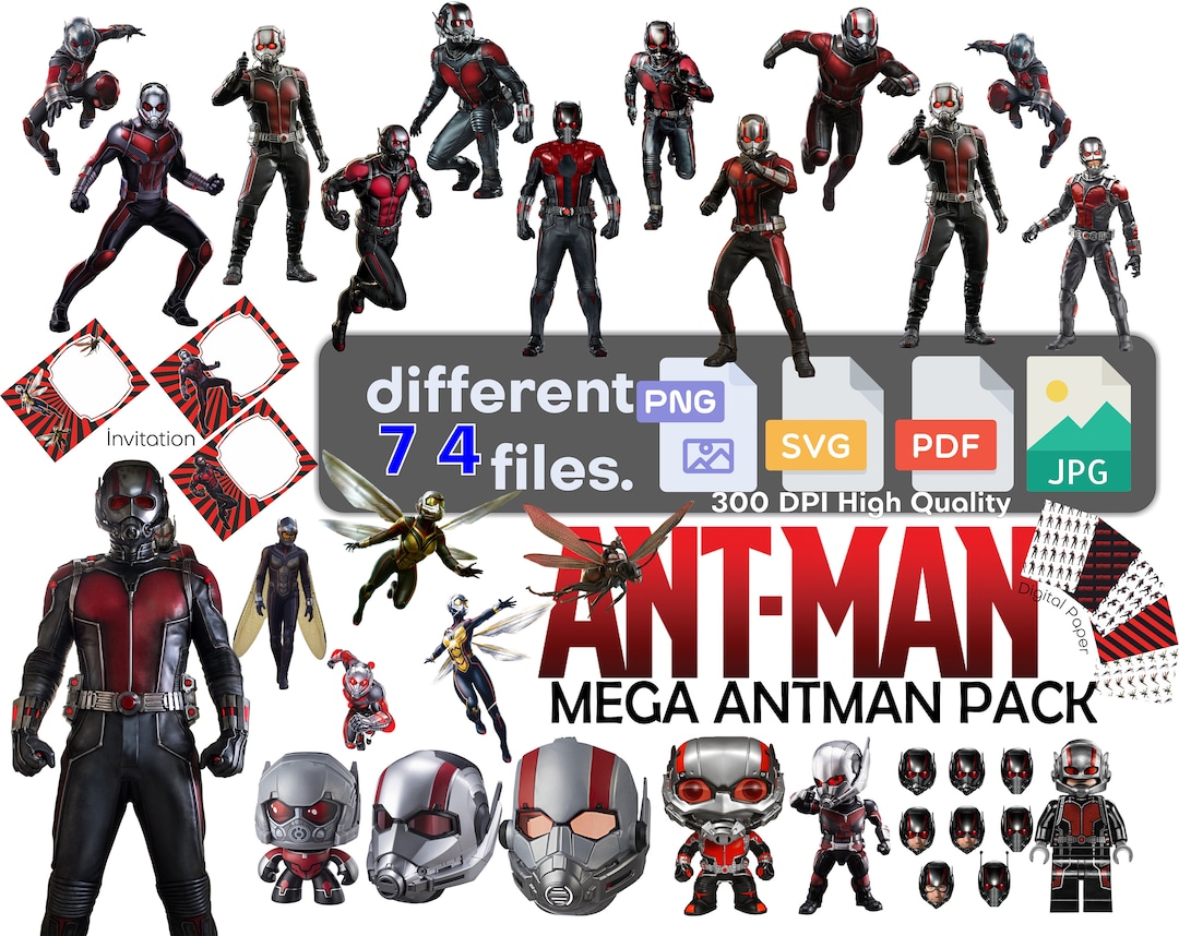 Antman SVG, Ant-man PNG, PNG Pack, Sticker, Clipart, Instant Download ...