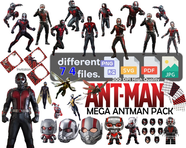 Antman SVG, Ant-man PNG, PNG Pack, Sticker, Clipart, Instant Download ...