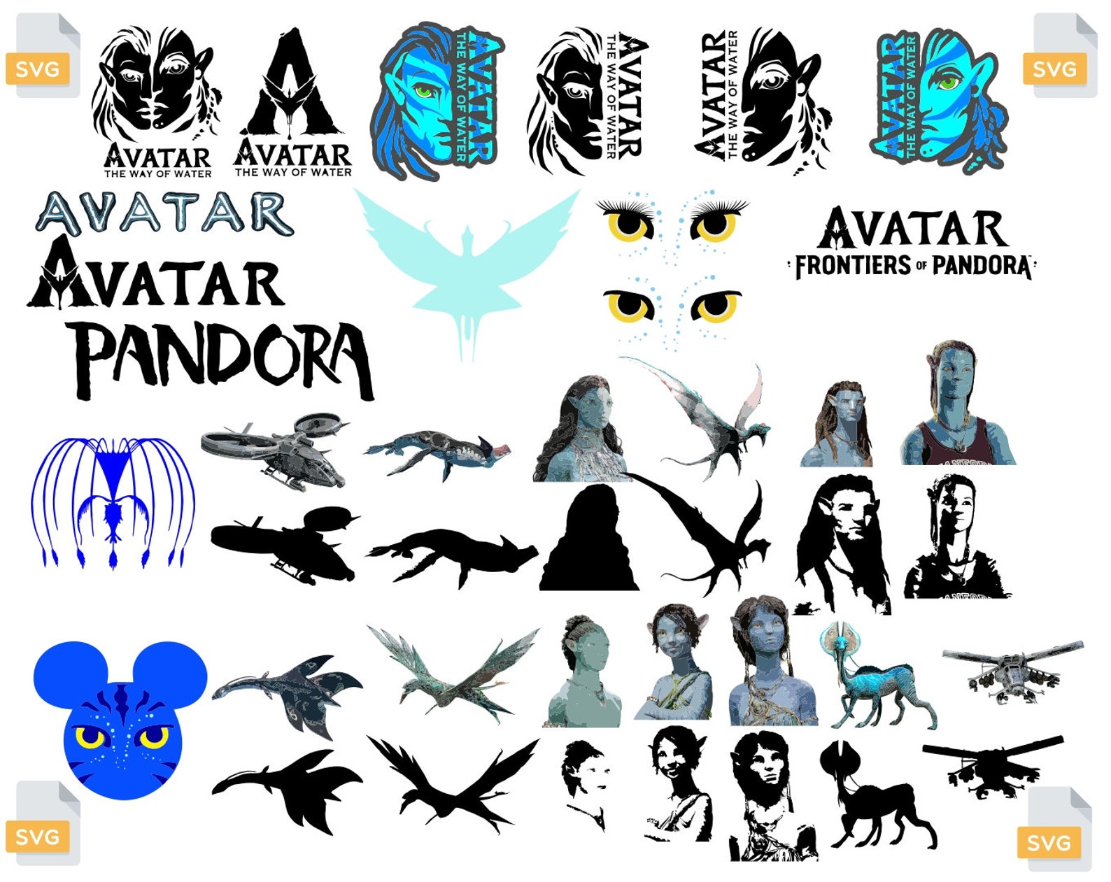Avatar PNG SVG Avatar 2 Avatar SVG Pack Avatar Clipart Instant Download ...