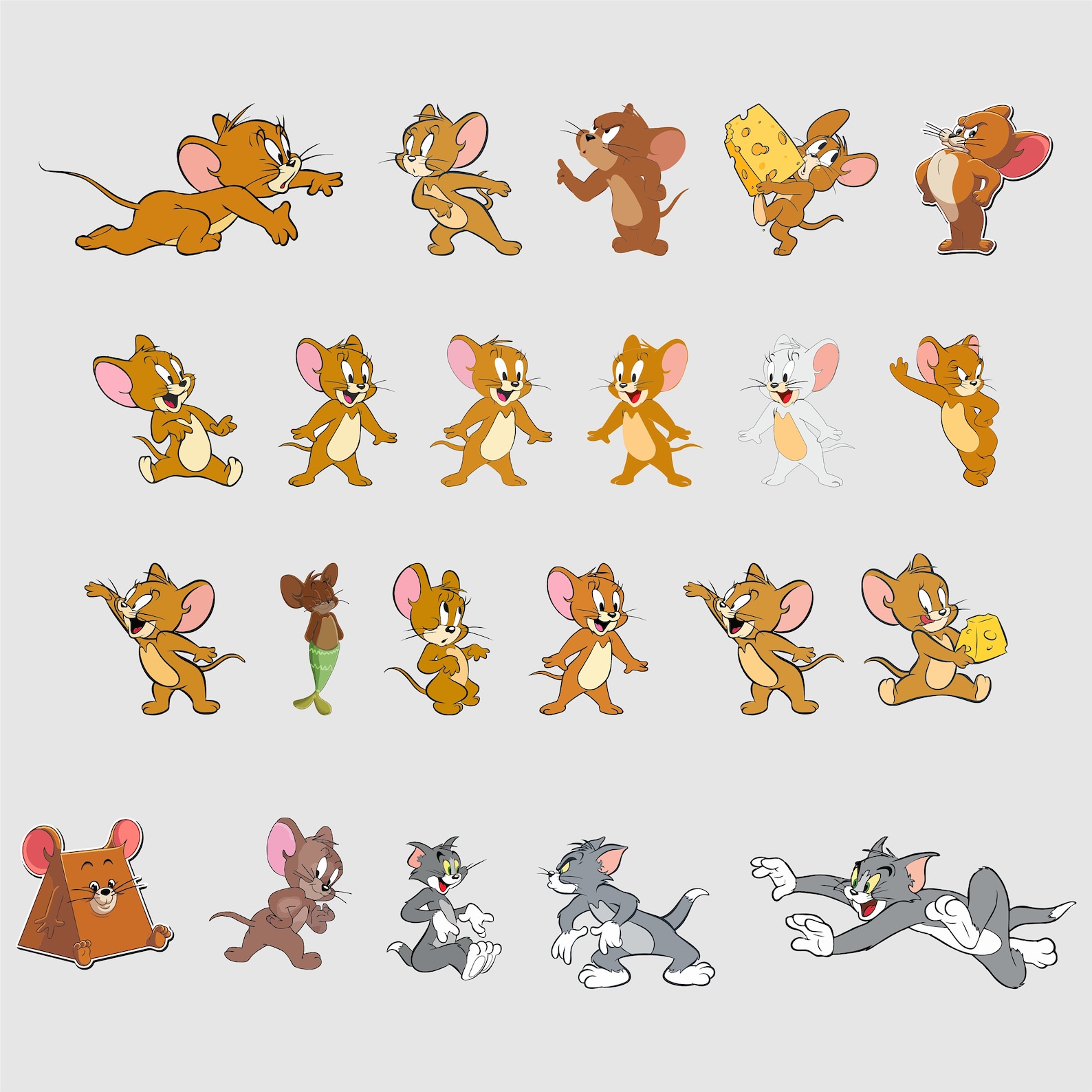 Tom and Jerry PNG Bundle | PNG Pack | Tom and Jerry Sticker | Instant ...
