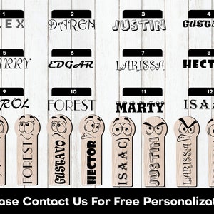 Personalized Laser Cut Bookmark Template Emotions Bookmark SVG Engraved ...