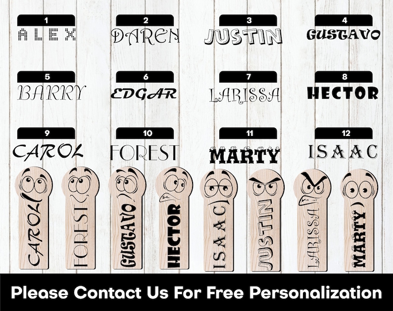Personalized Laser Cut Bookmark Template Emotions Bookmark SVG Engraved ...