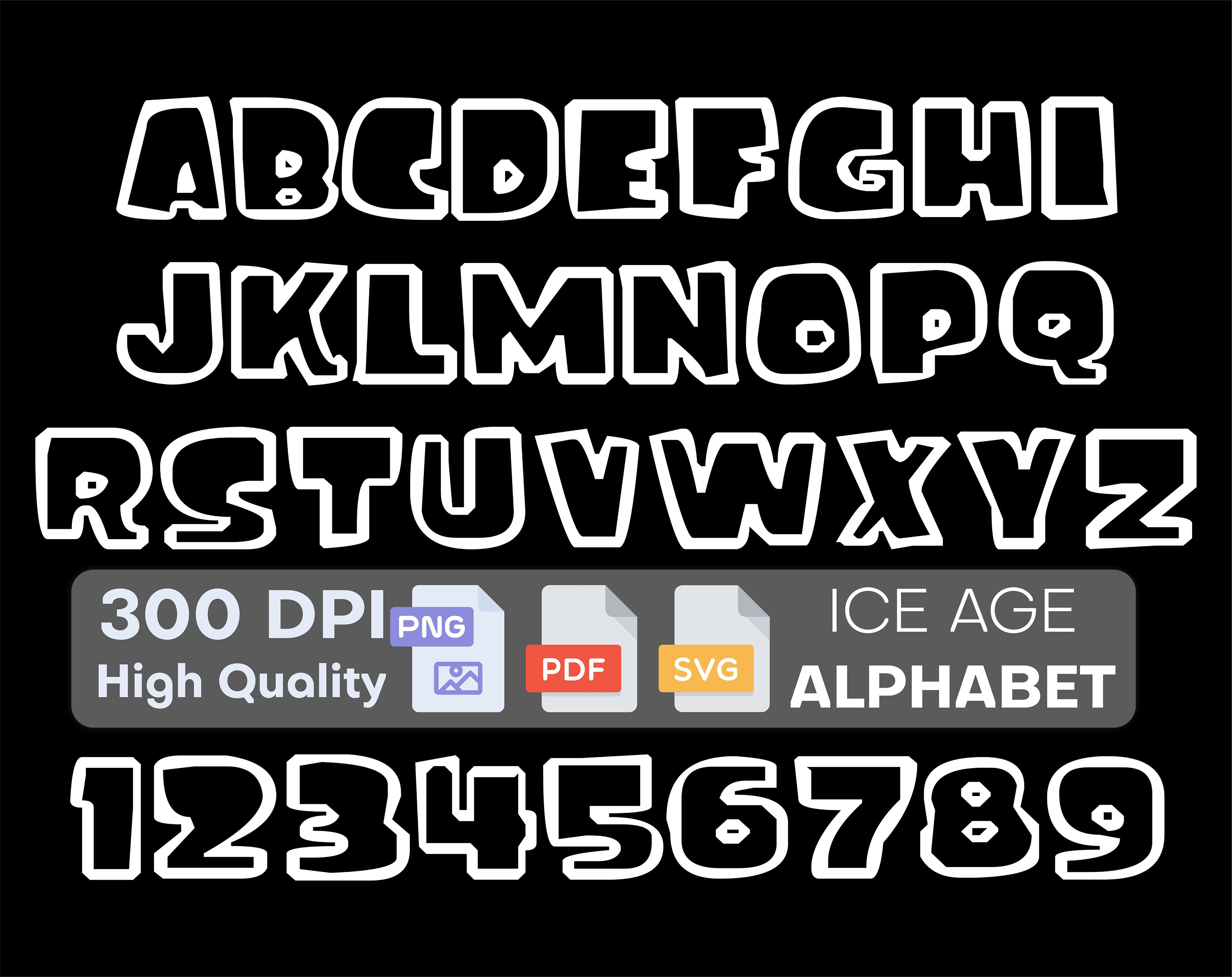 Ice Age SVG, Ice Age PNG, PNG Pack, Sticker, Clipart, Instant Download ...