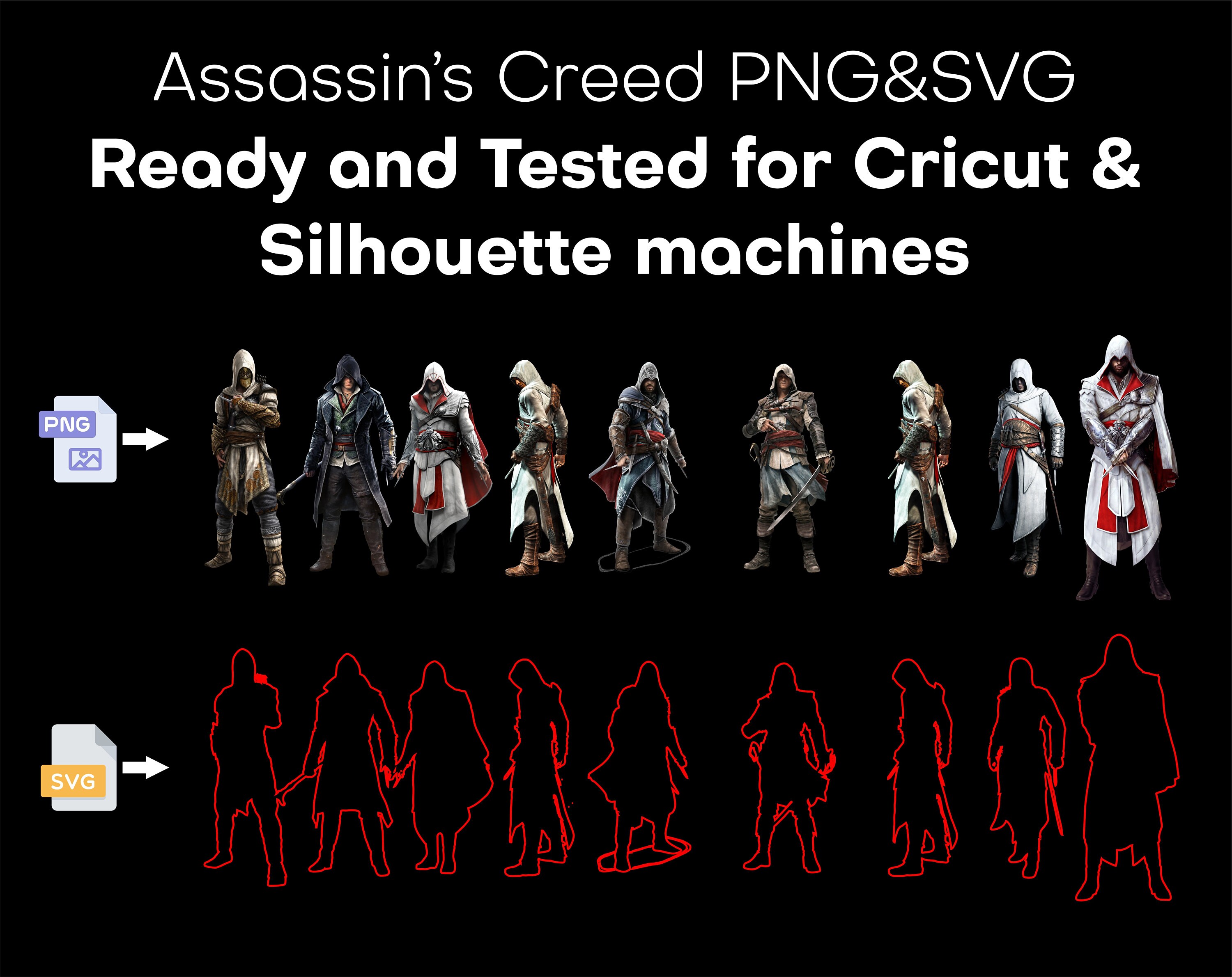 Assassins Creed SVG Assassin's Creed PNG PNG Pack - Etsy Australia