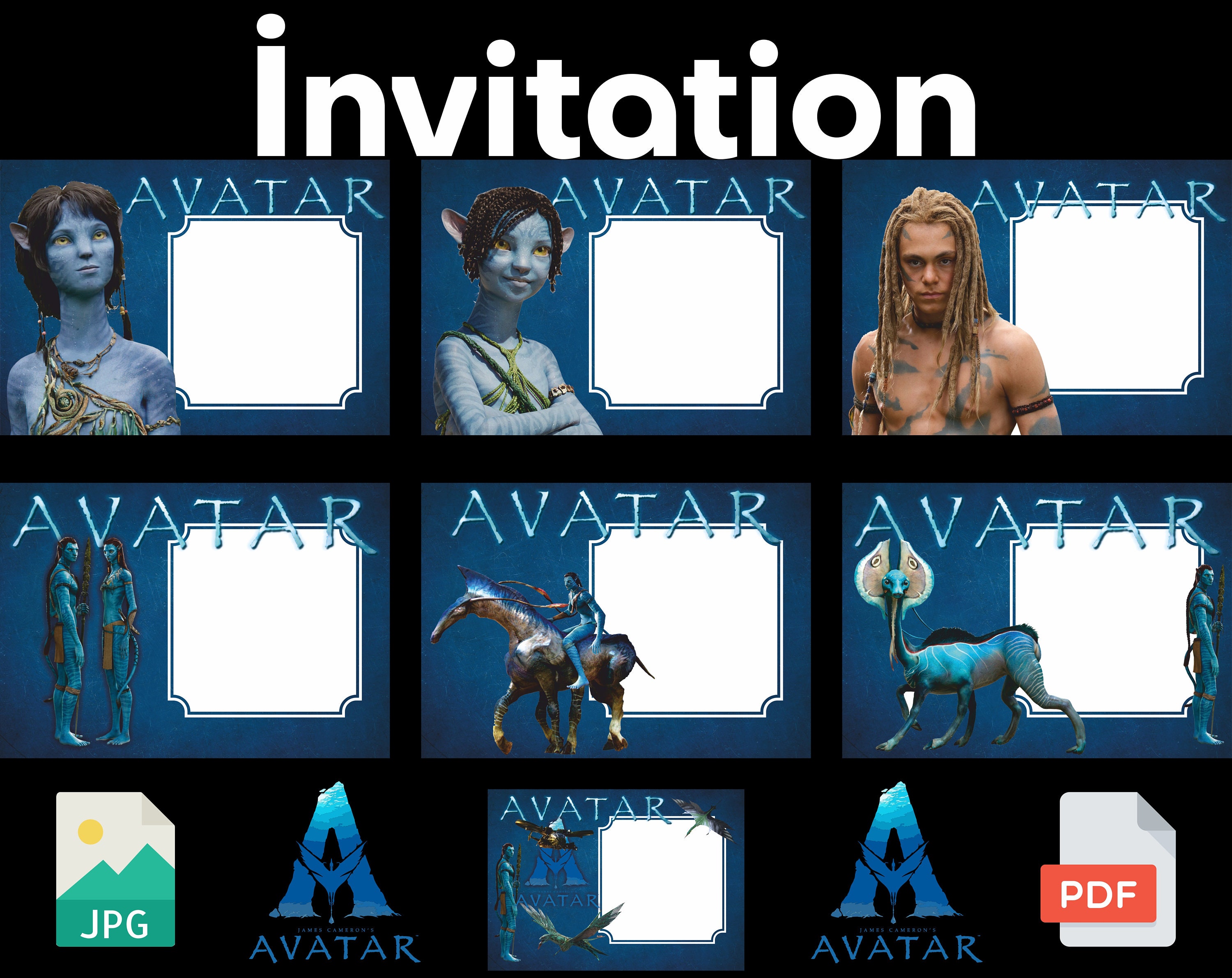 Avatar PNG SVG Avatar 2 Avatar SVG Pack Avatar Clipart Instant Download ...