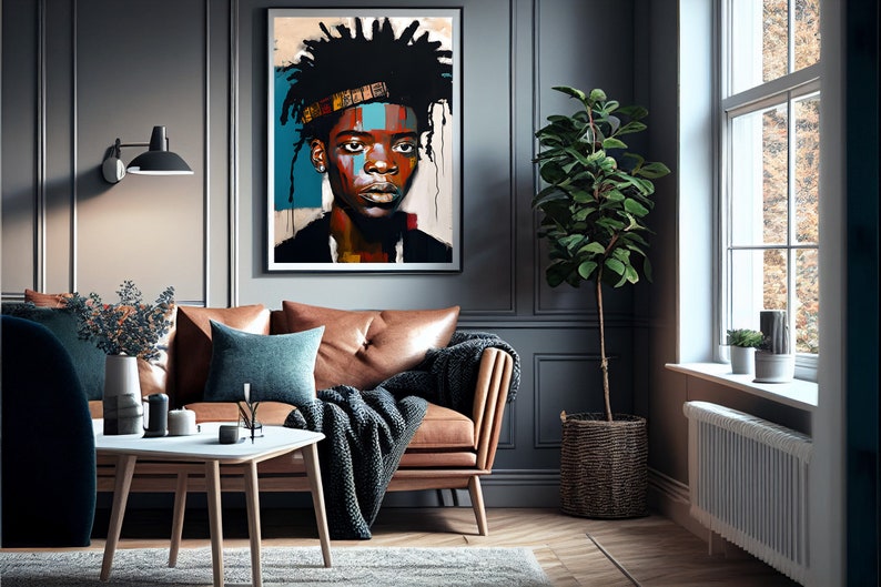 Digital Download the Blue King Oil Painting Wall Art - Instant Download ...