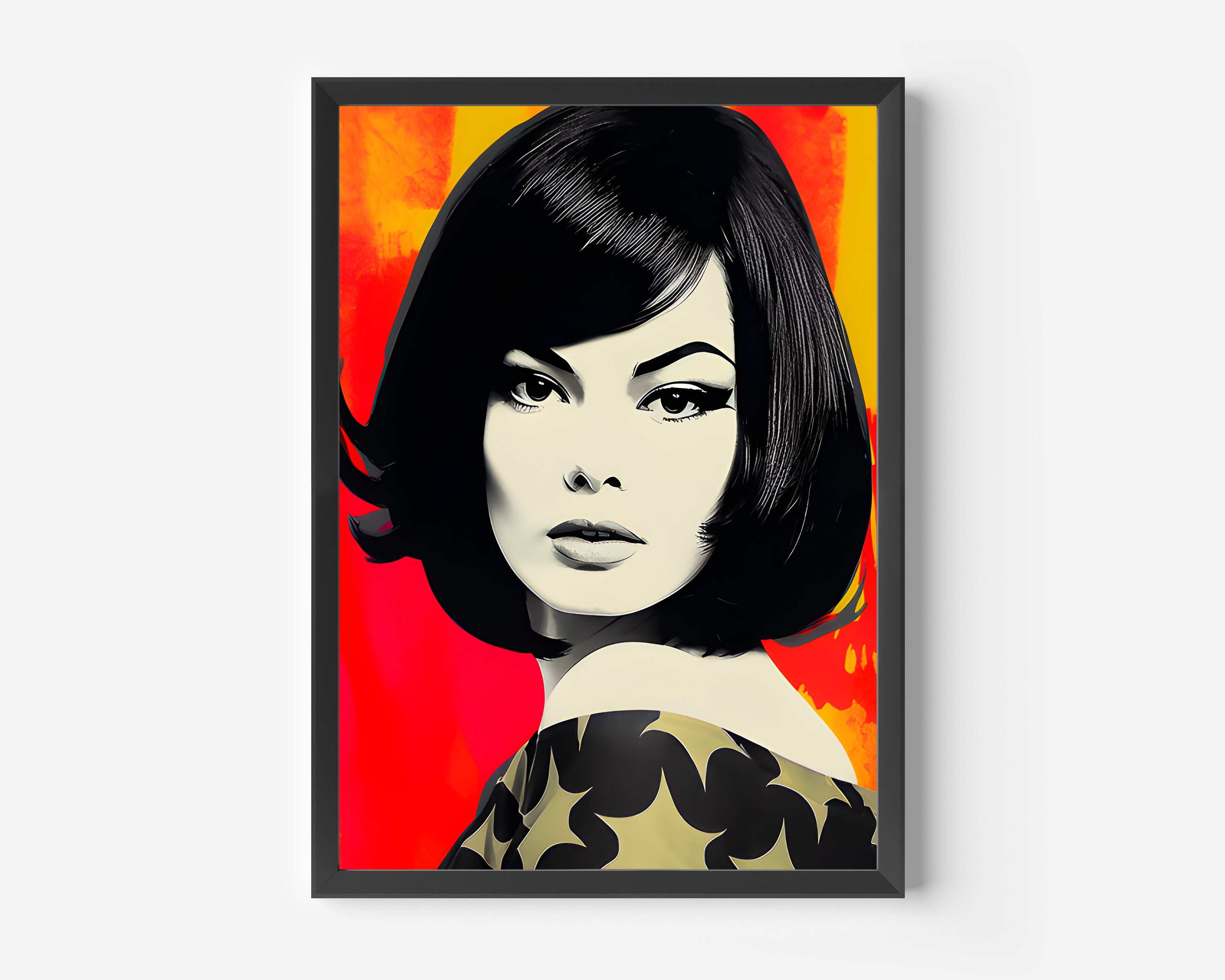 Printable Black Hair Lady Pop Art 6 Portrait Instant Download Lady Pop ...